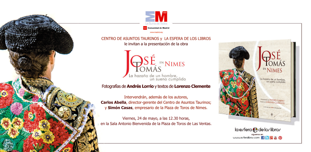 Presentación del libro José Tomás en Nimes – Los Sabios del Toreo