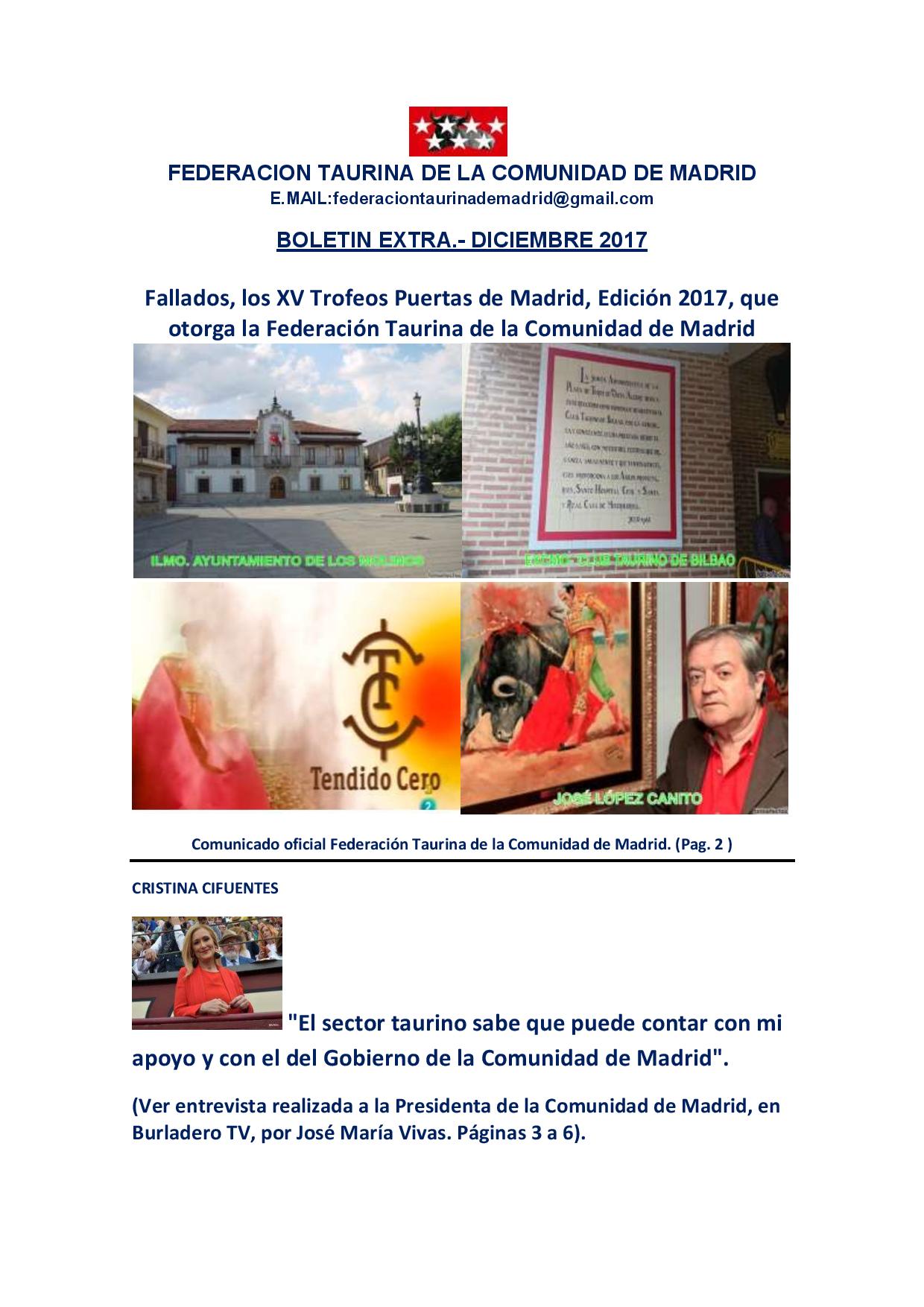 30 diciembre, 2017 – Los Sabios del Toreo