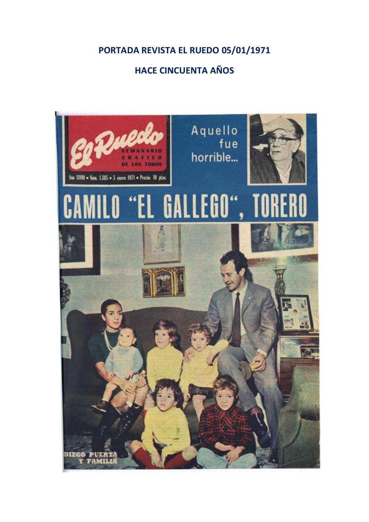 Portada de Revista «El Ruedo» – Para + info haz clic👆 🇪🇸 – Los Sabios ...